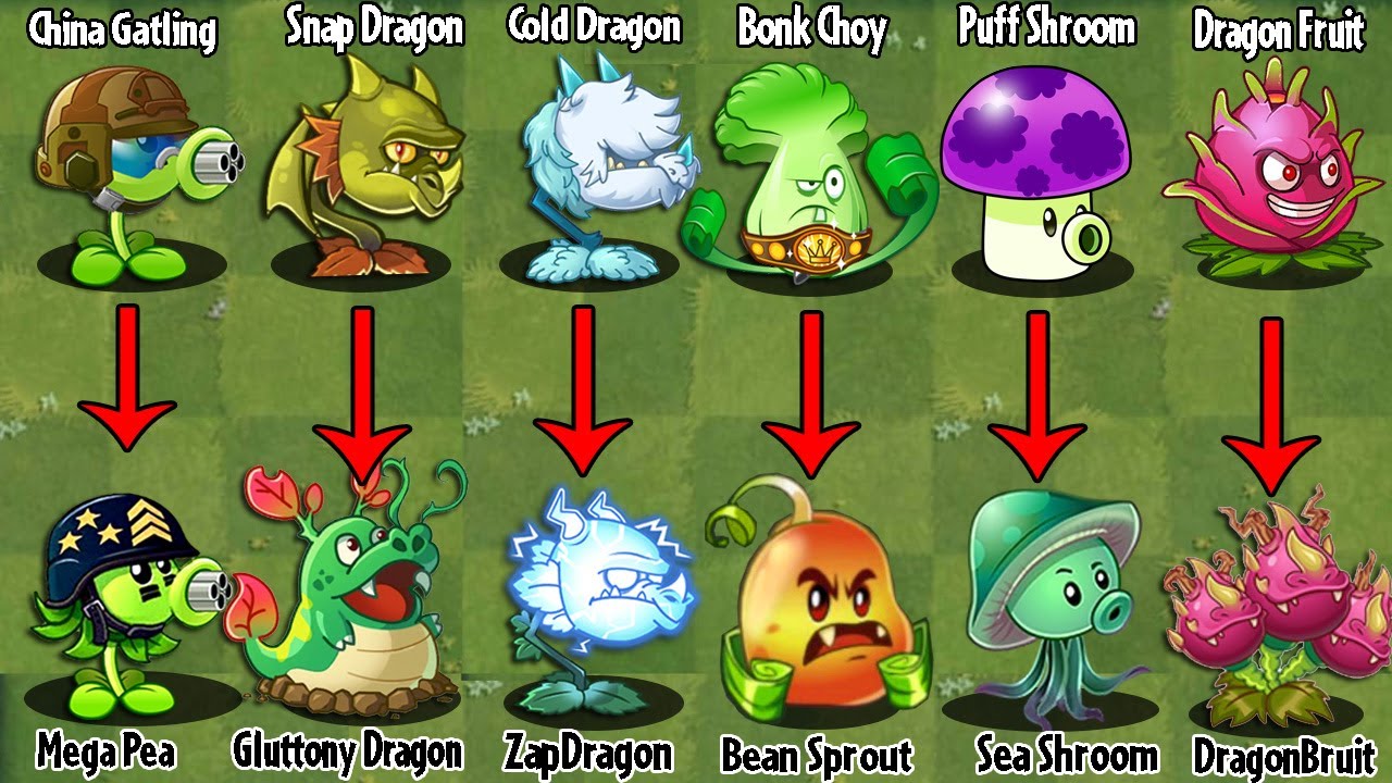 Pvz 2 Discovery - Every Plant Evolution NOOB - PRO plant! - YouTube