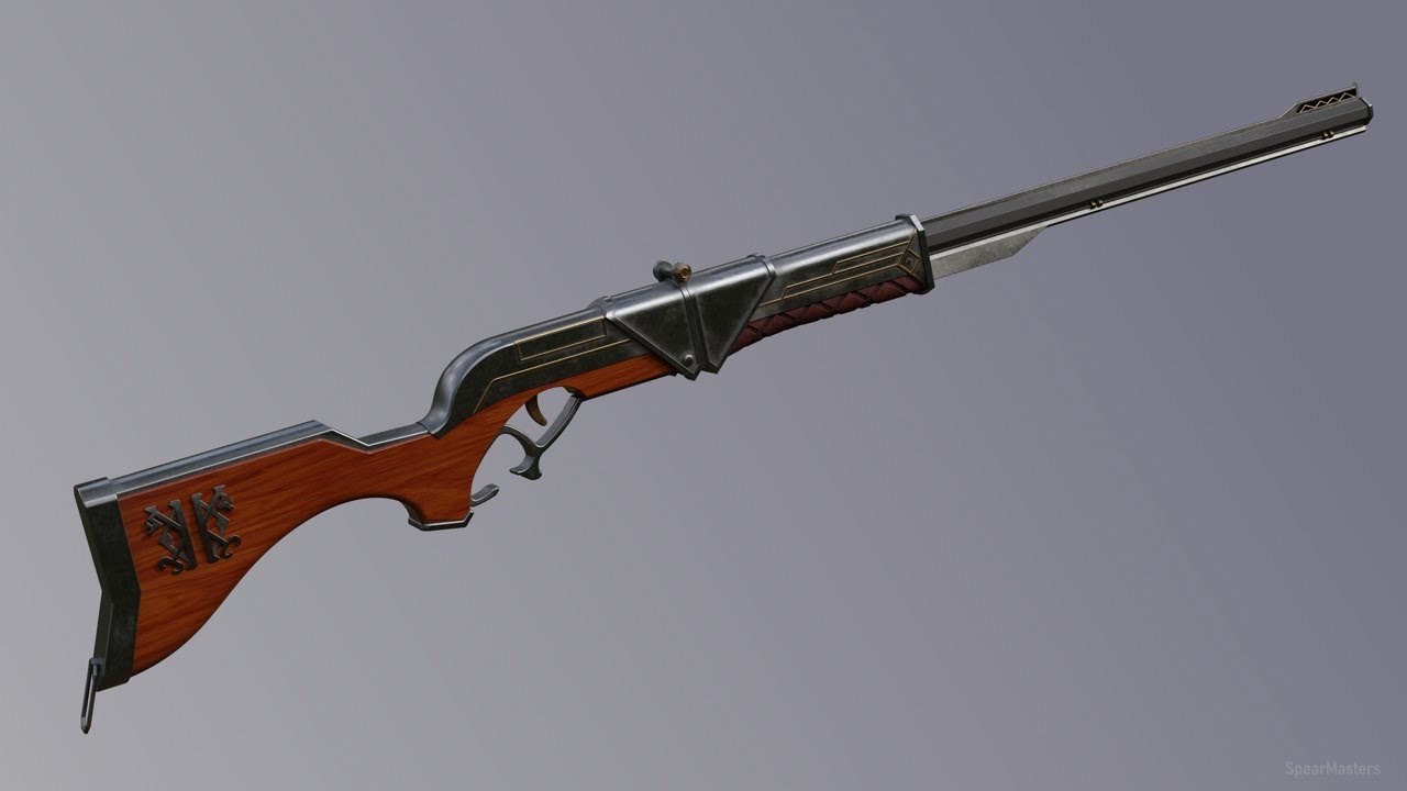 caitlyn rifle - arcane model for 3d print and cosplay - YouTube