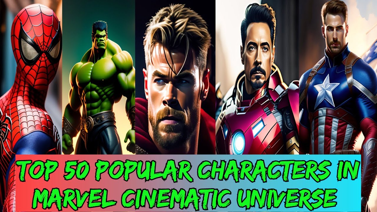 Top 50 Most Popular Characters in Marvel Cinematic Universe || Most ...