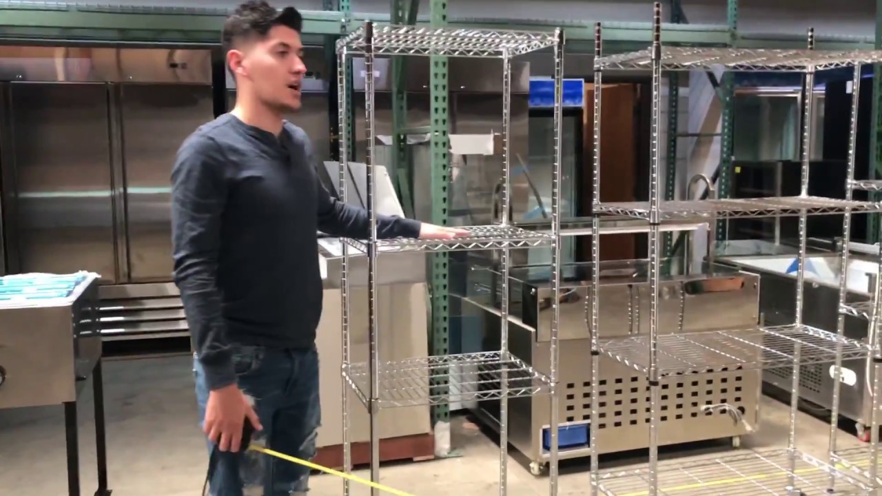 NSF Commercial 4 Tier Shelf Adjustable Wire Metal Shelving Rack Tier ...