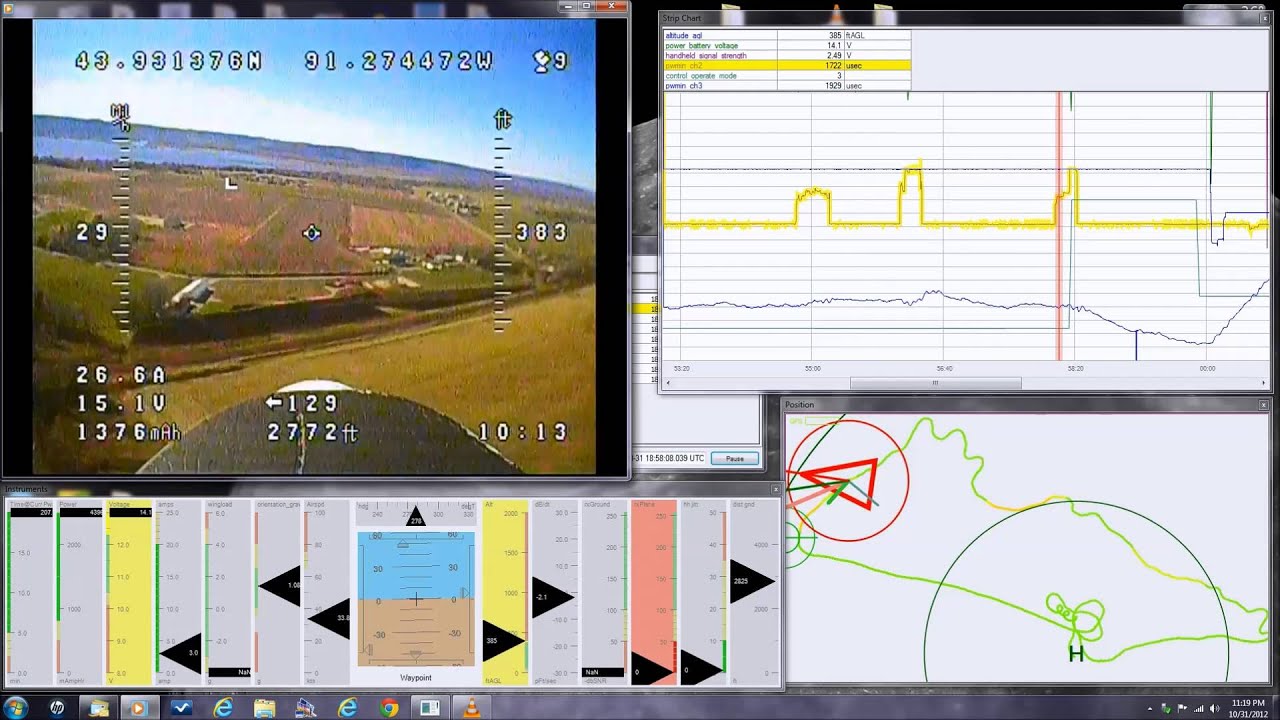 Ruby software / Penguin screen capture of Ruby doing a waypoint path ...