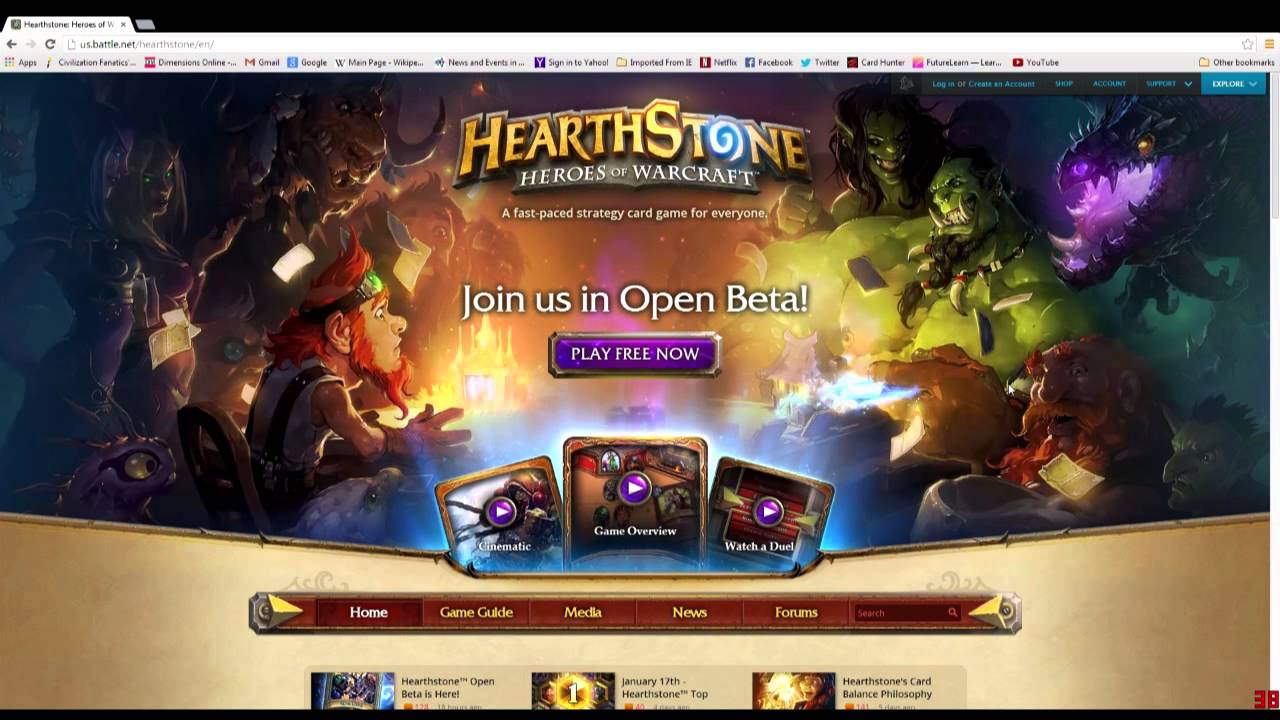 Hearthstone: Heroes of Warcraft - Open Beta is Open - YouTube