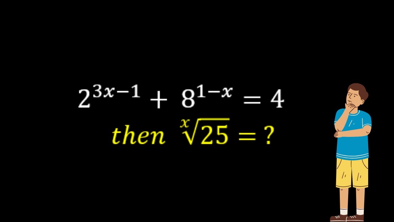 Exponential equation | Solving step by step | Maths Olympiad | Algebra ...