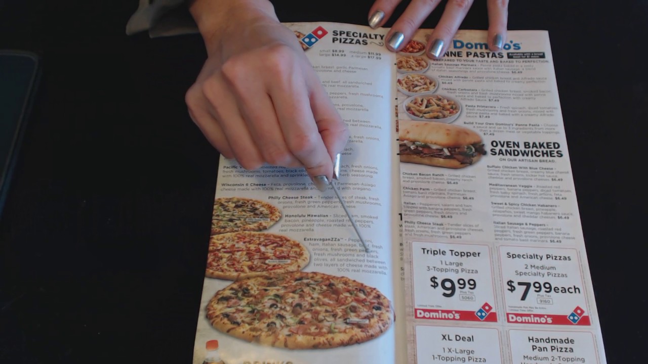 ASMR Soft Spoken ~ Pizza Restaurant Menu Review w/Pointer ~ Southern ...