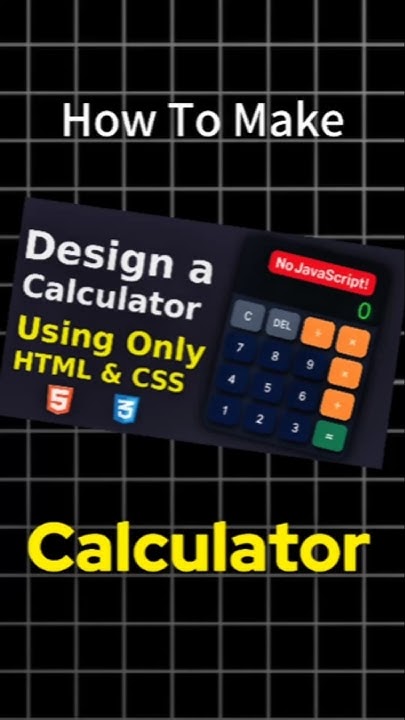 Create a Calculator Using ONLY HTML & CSS! (No JavaScript Needed!)#HTML #CSS #calculatordesign ...