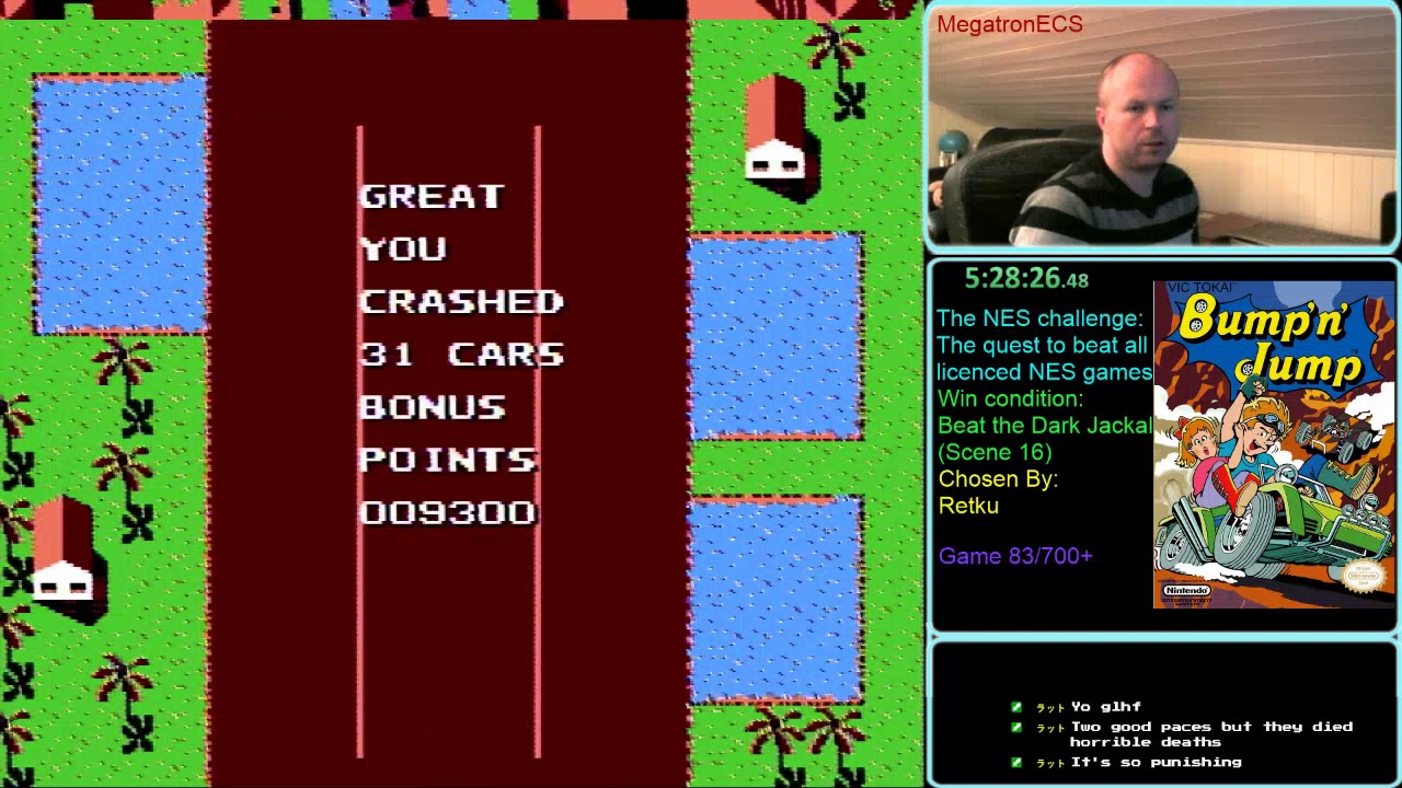 NES Challenge: Game#83: Bump 'n Jump(part 3) - YouTube