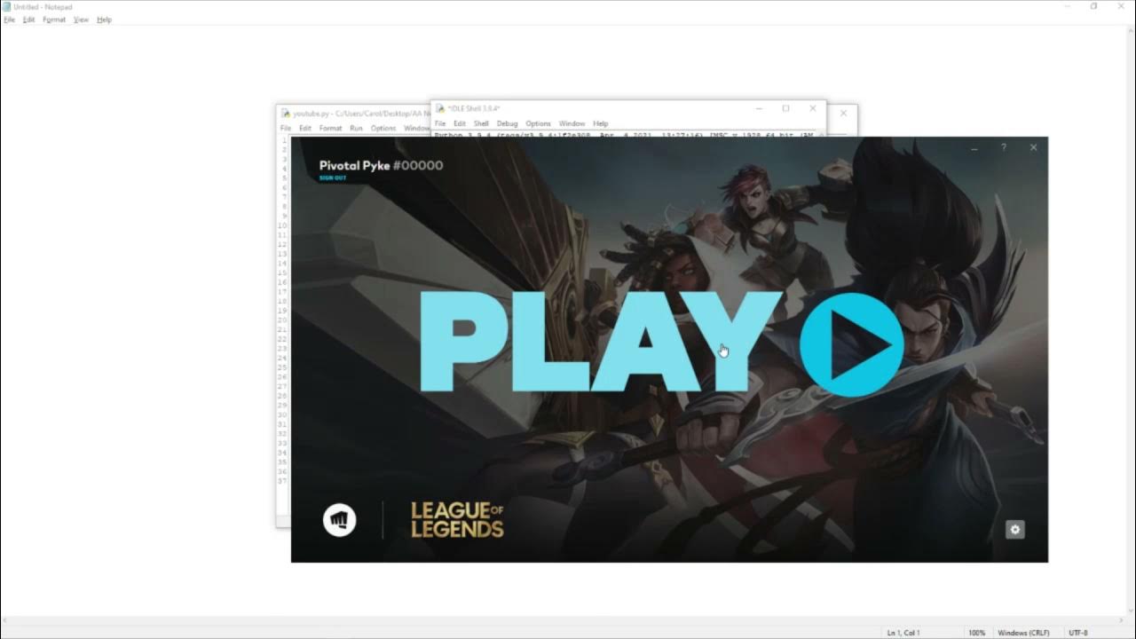 Python coding with League of Legends Client(LCU) - YouTube