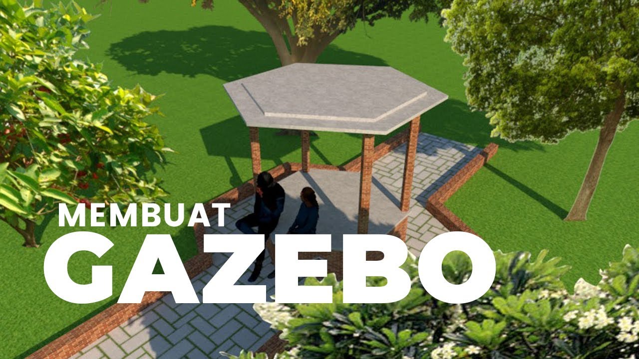 Contoh Gazebo Sederhana di Taman - YouTube