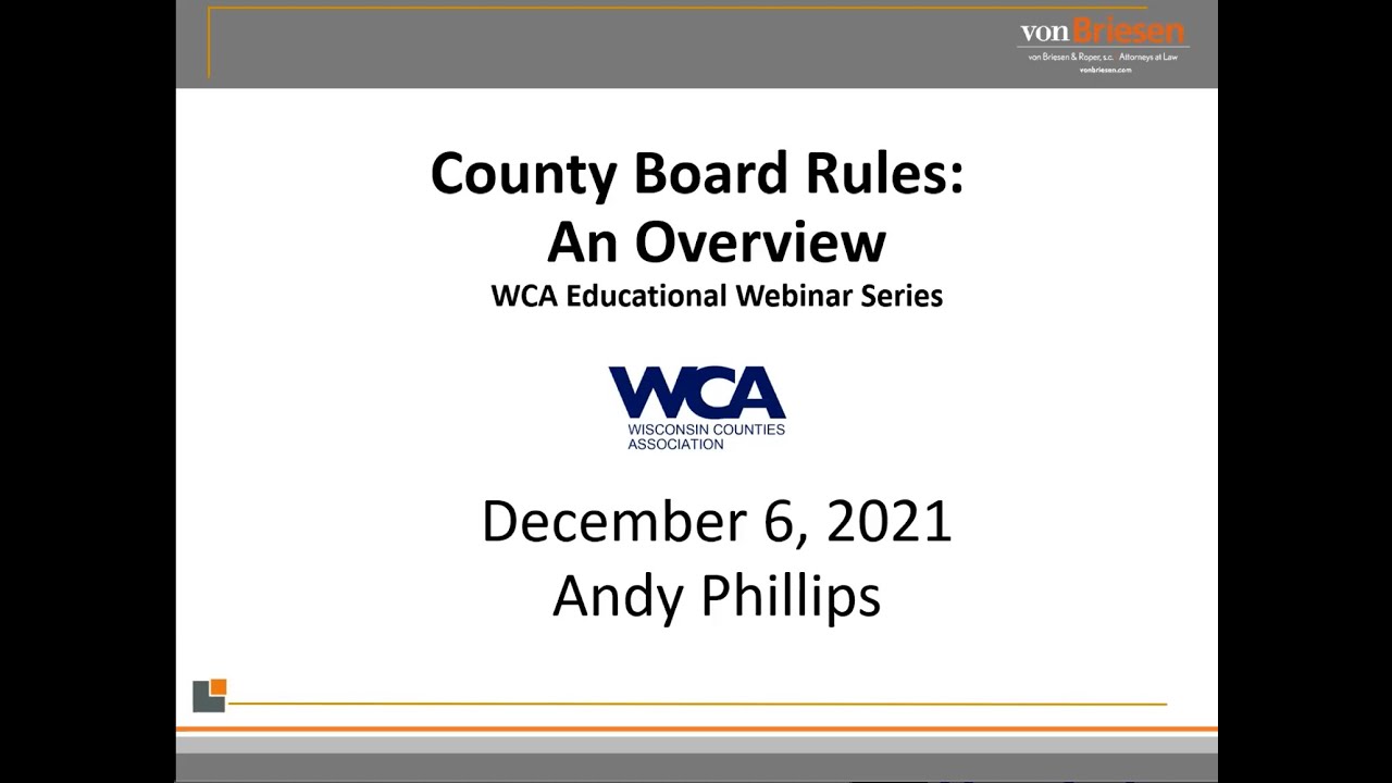 County Board Rules - General Overview - YouTube