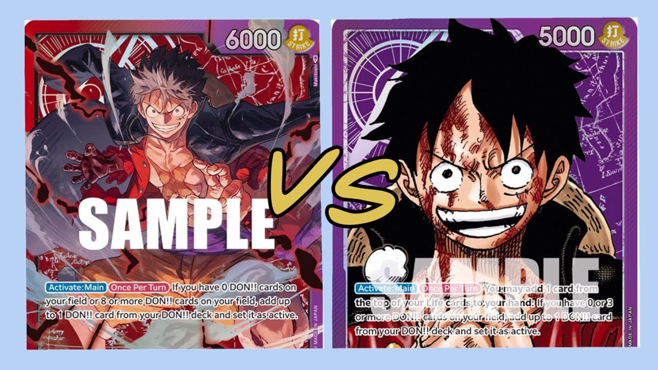 BATTLE OF LUFFYS!? - OP-05 SIM Red Purple Luffy vs Purple Luffy - YouTube