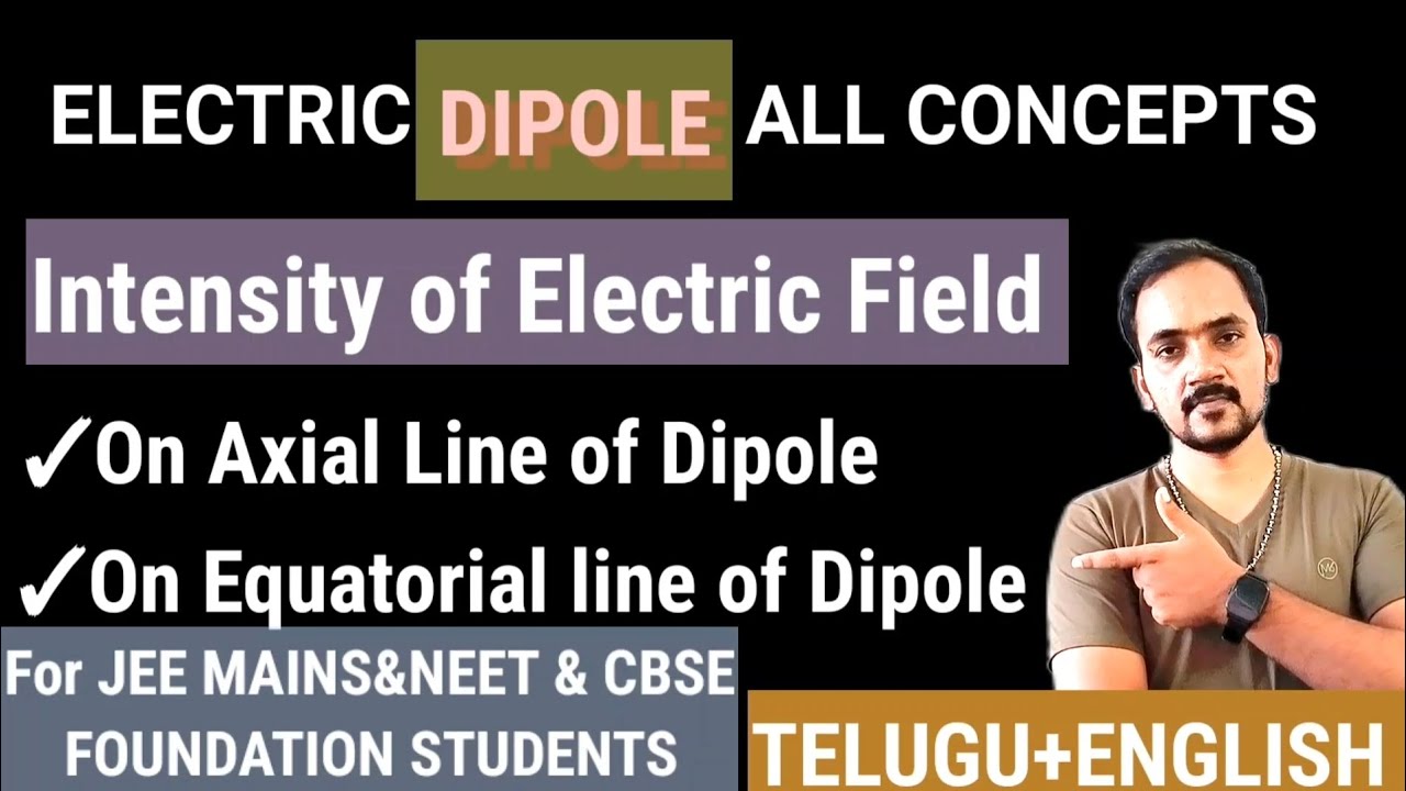 Electric Dipole moment...|Electric field strength on axial and ...