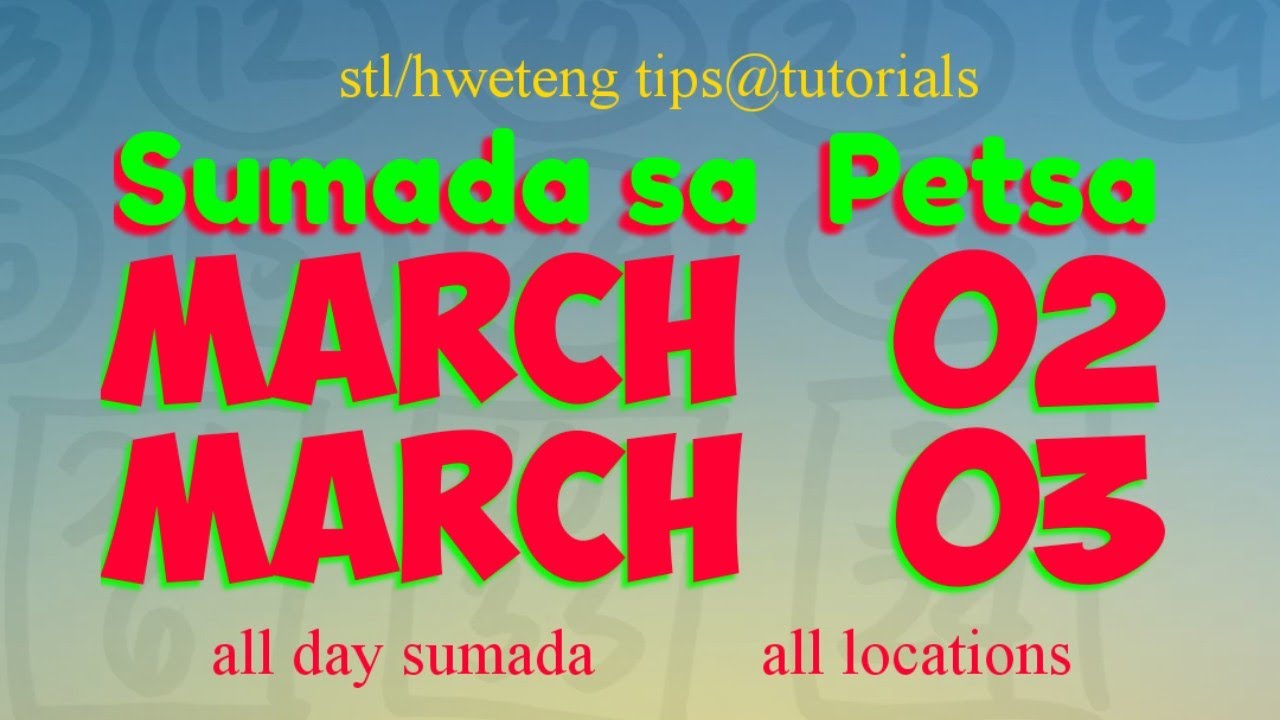 STL/MAR.02 - MAR.03 /TIPS and TUTORIALS/SUMADA sa PETSA - YouTube