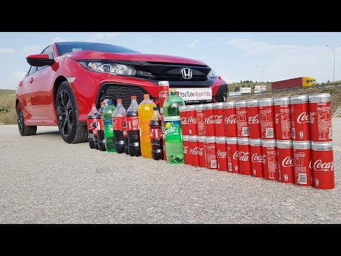 Crushing Crunchy Soft Things by Car! COCA Cola Vs Car HONDA TEST