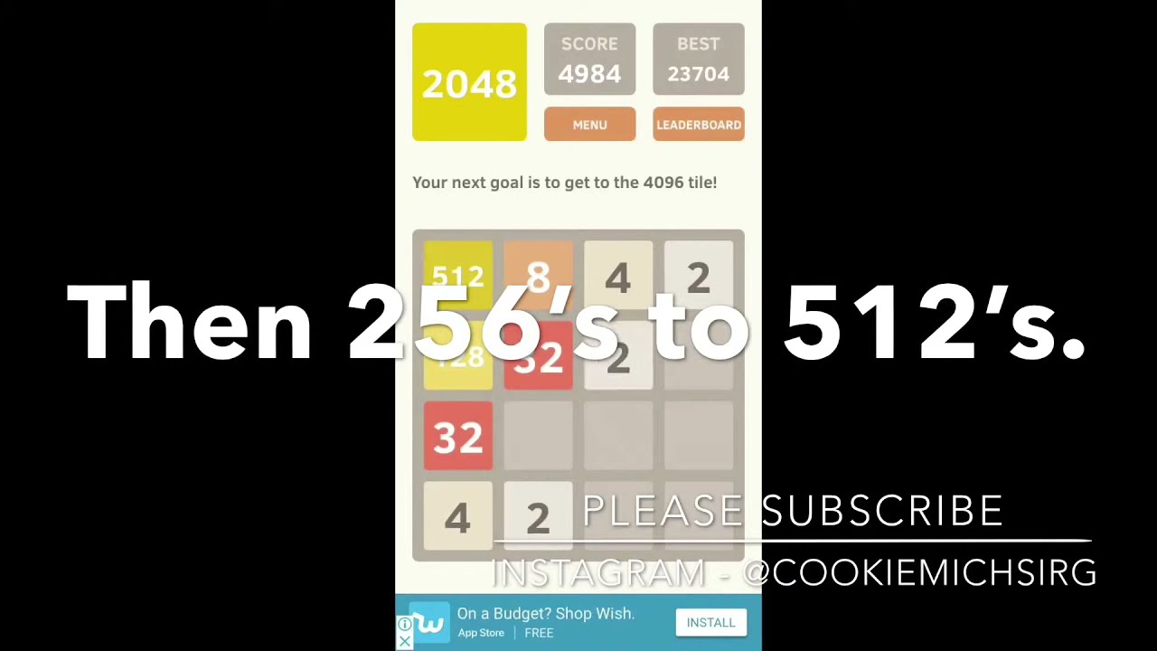 How to win at 2048 game! - YouTube