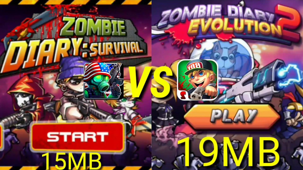 zombie diary:survivrl vs zombie diary 2 evolution game play //geming play - YouTube