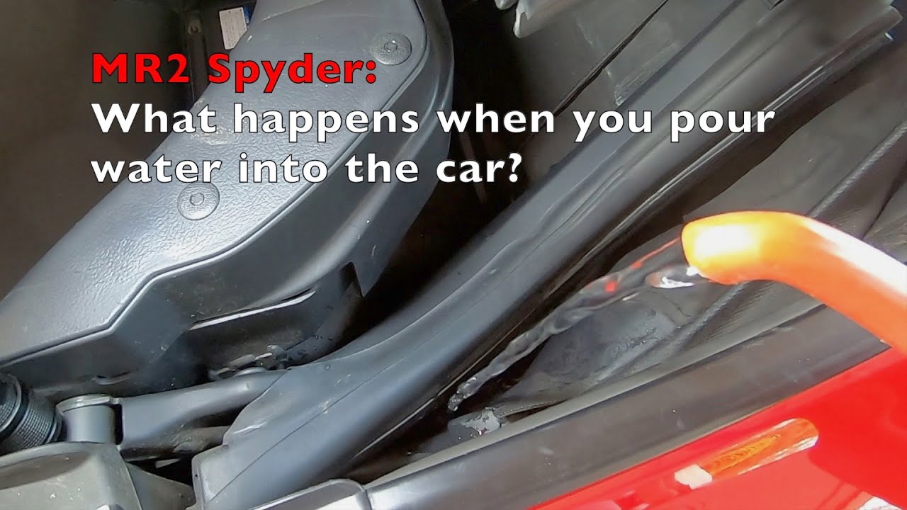 MR2 Spyder: Cleaning Soft Top Drains - YouTube