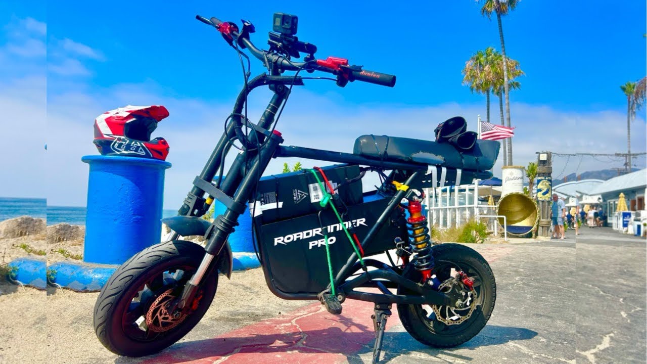 Emove Roadrunner Pro electric scooter RANGE EXTENDER REVIEW a 50 MPH ...