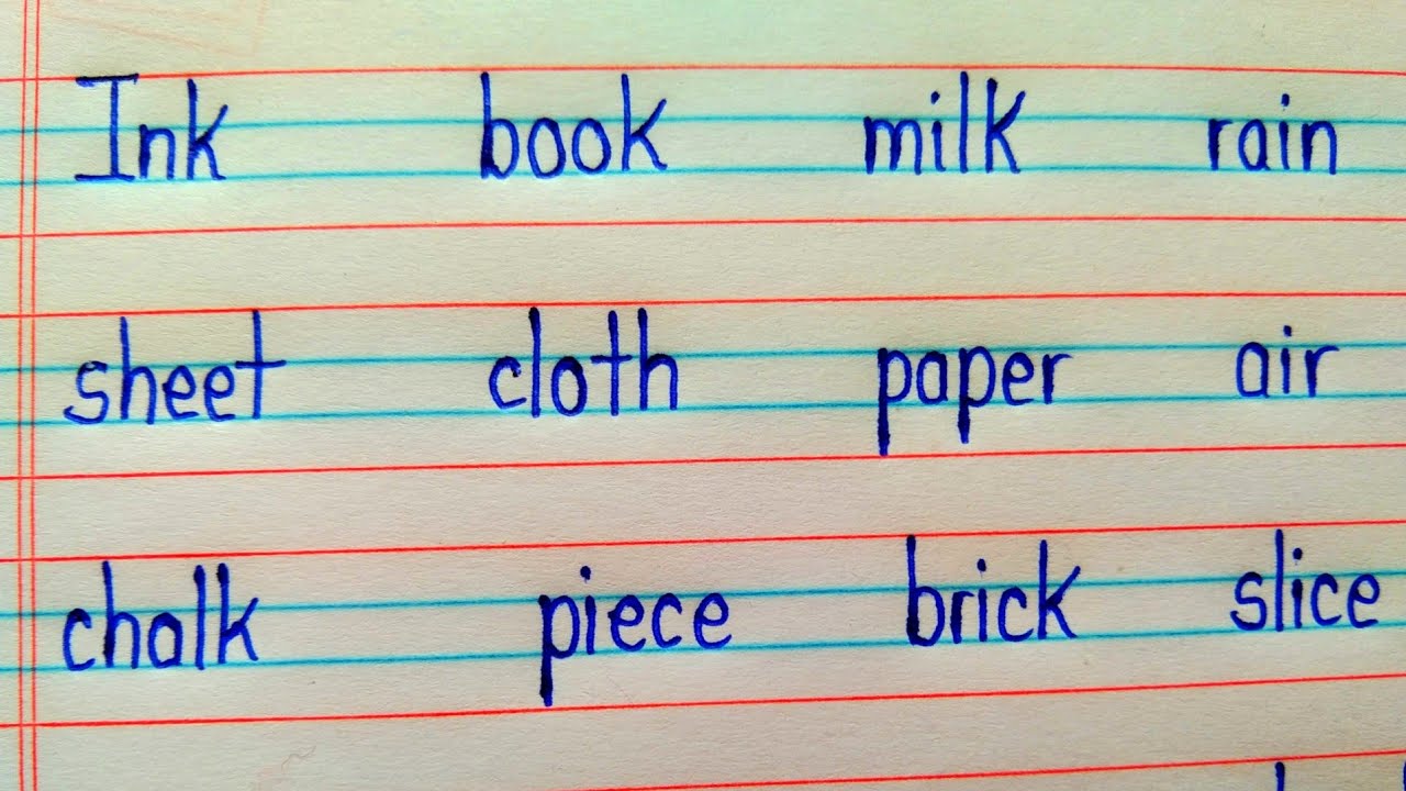 Practice neat and clean handwriting on 3 line paper || Improve english ...