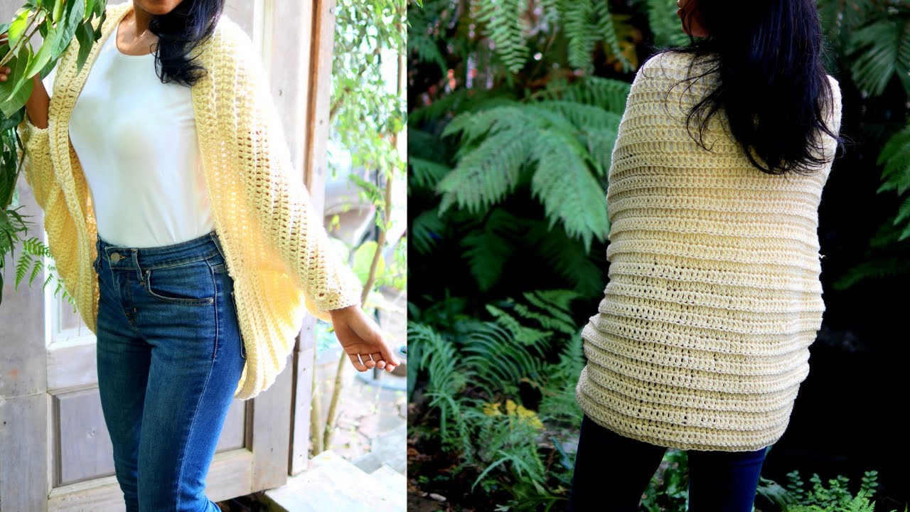 All dc crochet cocoon shrug for beginner |DIY tutorial - YouTube