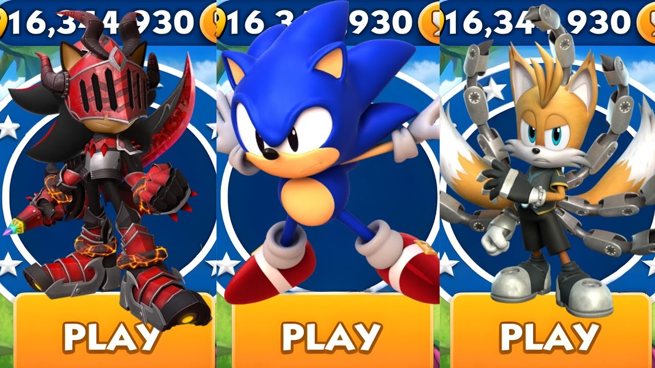 Sonic Dash - Dragon Shadow VS Classic Sonic VS Tails Nine _ Movie Sonic ...