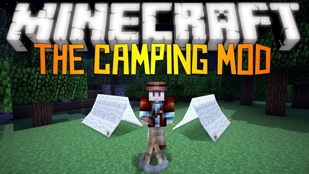 Minecraft: The Camping Mod - Tents, Fires, Marshmallows!!! - YouTube