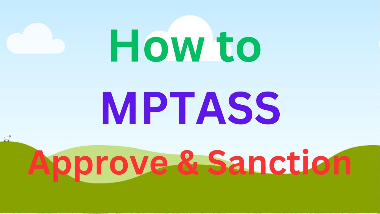 How to Approve /Sanction Mptass Scholarship 2024-25 - YouTube
