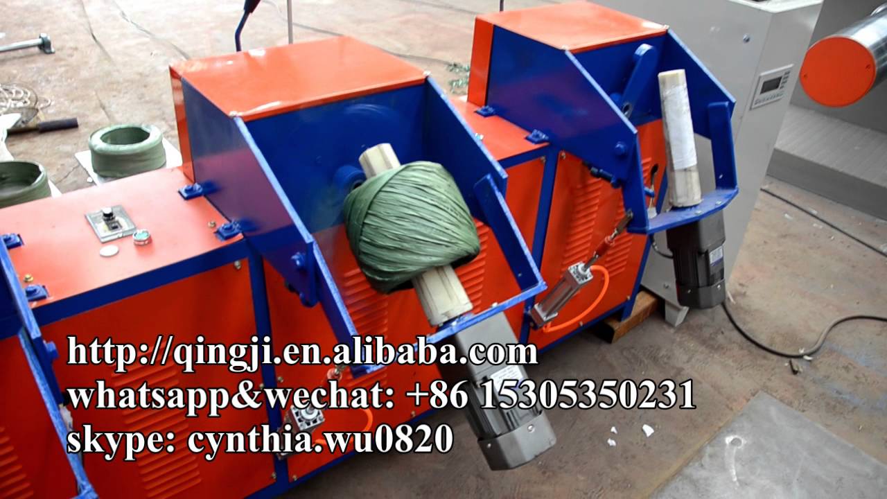 plastic rope ball winding machine 1kg - YouTube