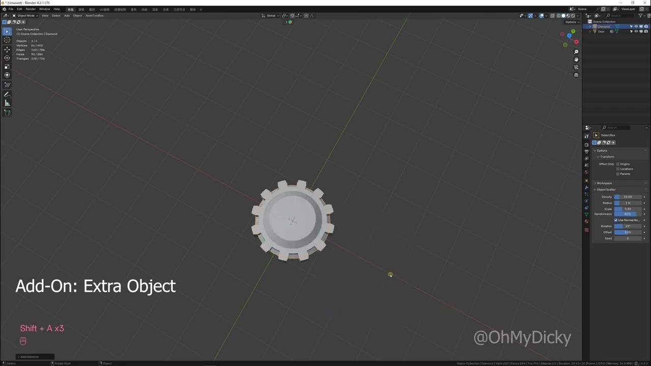 Blender for Beginners 02 - Extra Mesh Objects Addon | Tutorials - YouTube