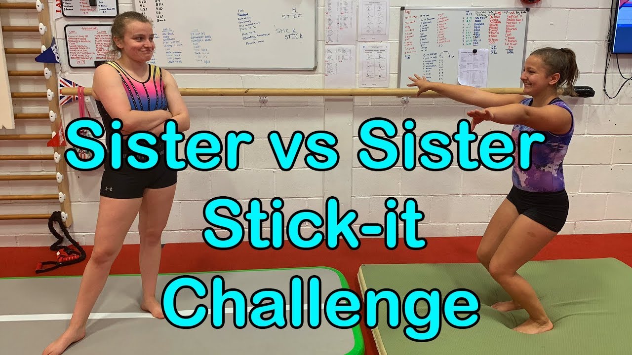 Sister vs Sister - Stick it Challenge (feat. Hayley) | KTGymnasticsFan ...