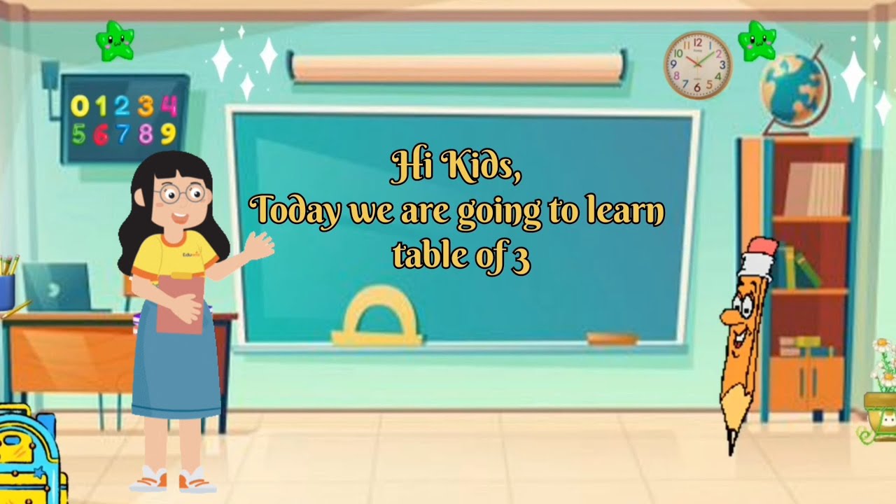 3x1=3 Multiplication - Latest and Advanced Table of Three Tables Song ...