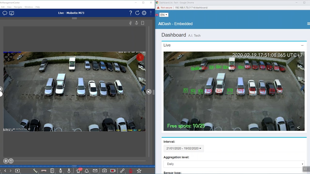 Mobotix M73 AI Parking - YouTube