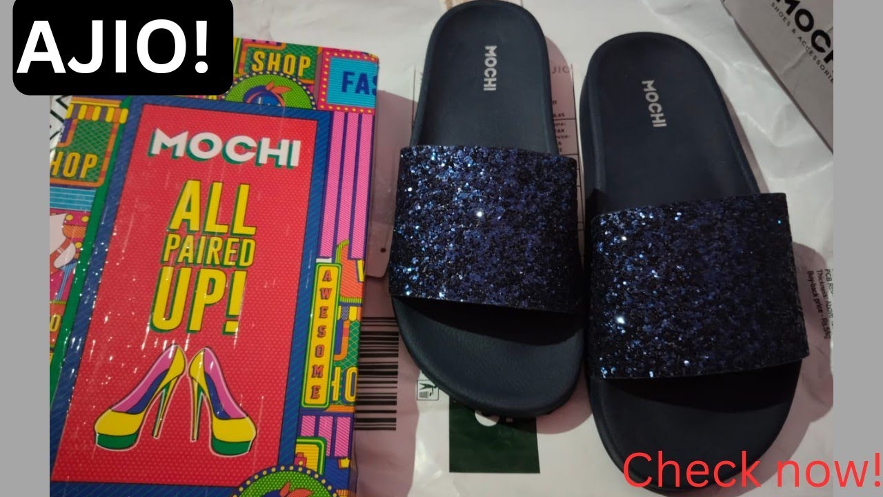 Mochi embellished slides flip-flops unboxing😱🔥blue colour 💙 #mochi # ...