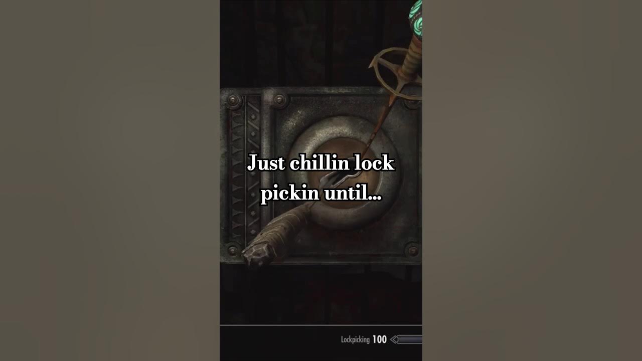 Chilling Lock Picking in Skyrim Turns Into a Heart-Pounding Encounter #skyrim #elderscrolls # ...