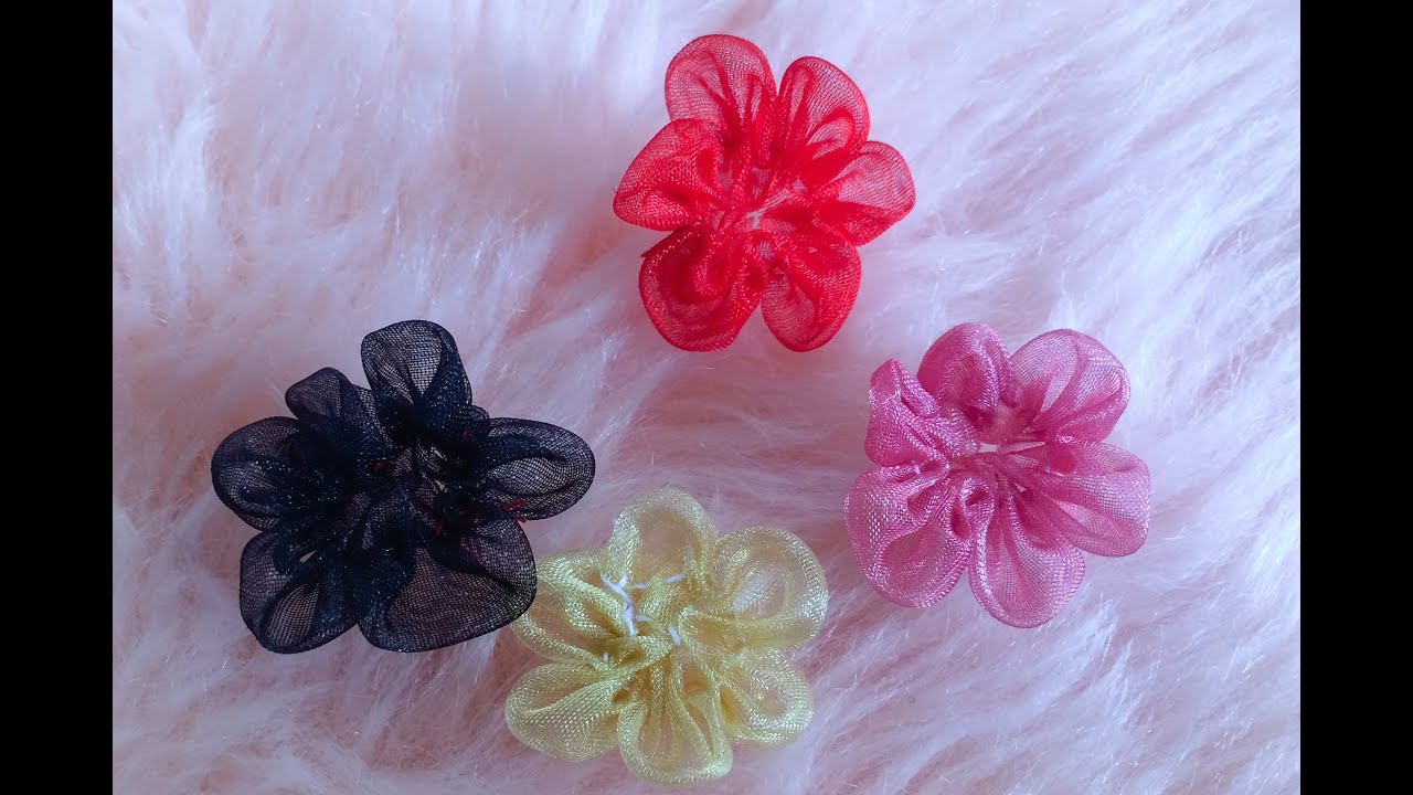 DIY How To Make A Six Petal Ribbon Flower YouTube diy-how-to-make-a-six-petal-ribbon-flower-youtube