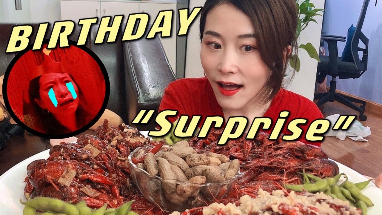 Party w/ Crawfish+Shrimp Chips｜Scary BIRTHDAY "SURPRISE" | Ms Yeah ...