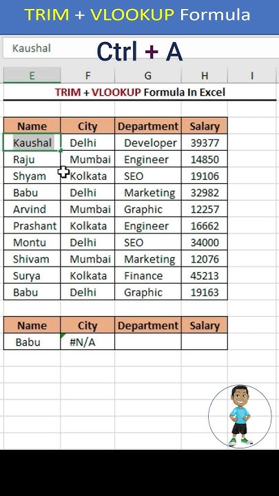 Trim Vlookup Formula In Excel Excel Exceltips Shorts Exceltutorial Msexcel