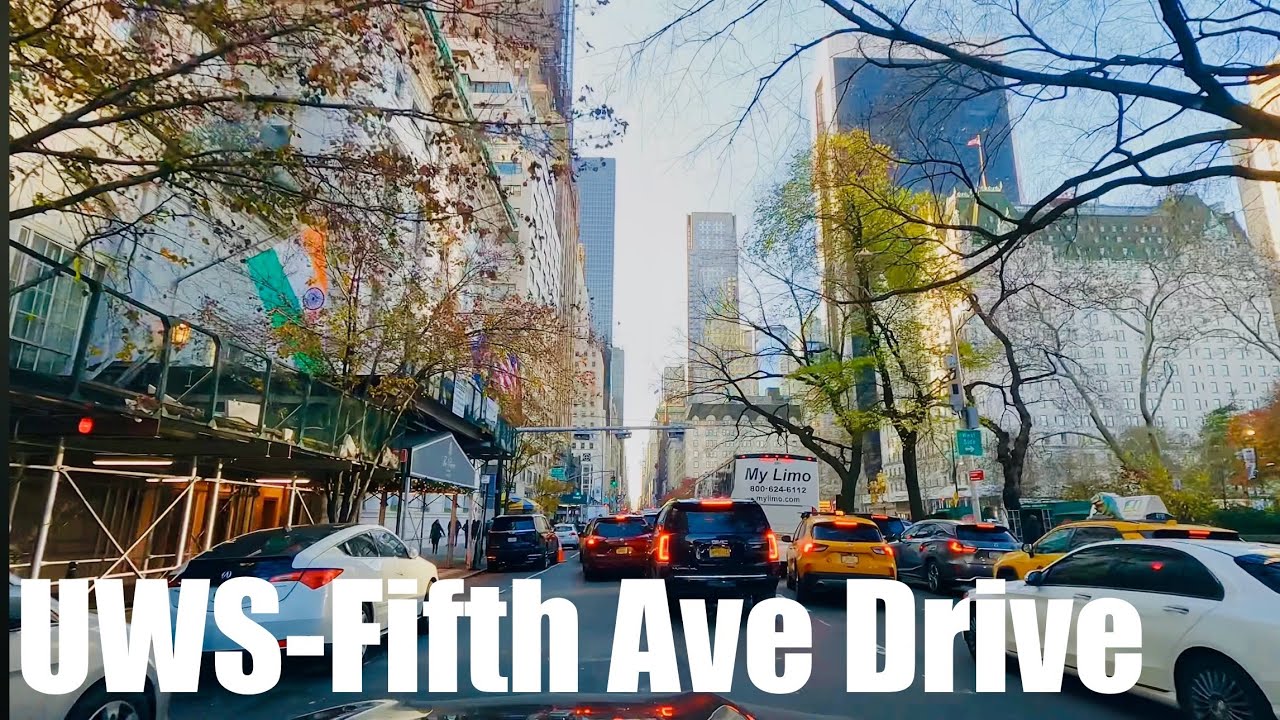 New York City Driving-Central Park West, 65th St and Fifth Av 11-30 ...