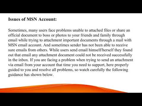 How To Fix File Attachment Issues Of MSN Email Account - YouTube