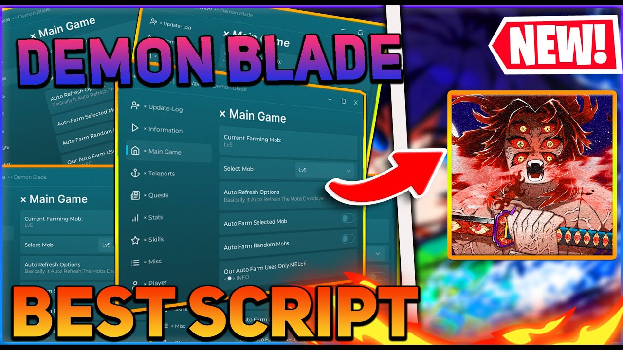 Demon Blade Script GUI / Hack (Auto Farm, Inf Spins, Auto Quest, And ...