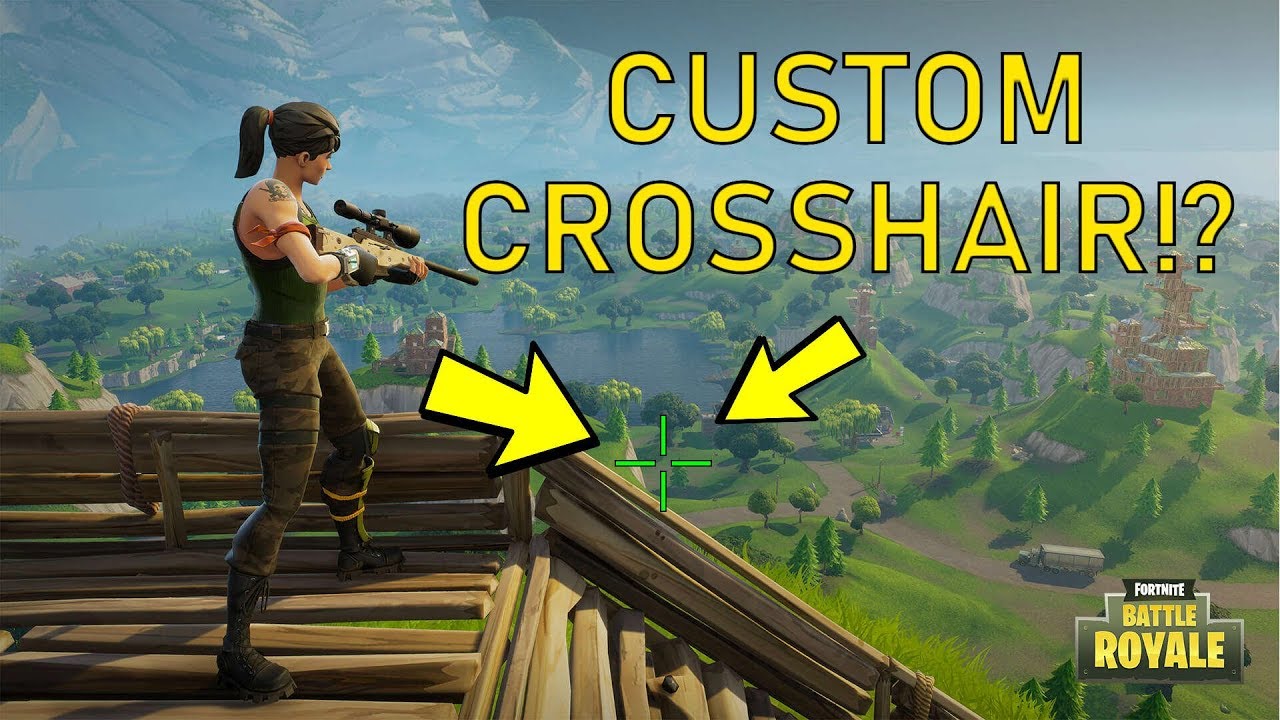 CUSTOM CROSSHAIR IN FORTNITE BATTLE ROYALE - YouTube