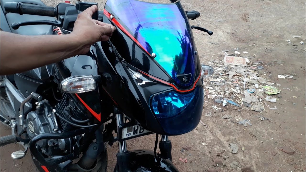 Pulsar ( 125/150 ) | Modified sticker | Rainbow vinyl wrap - YouTube