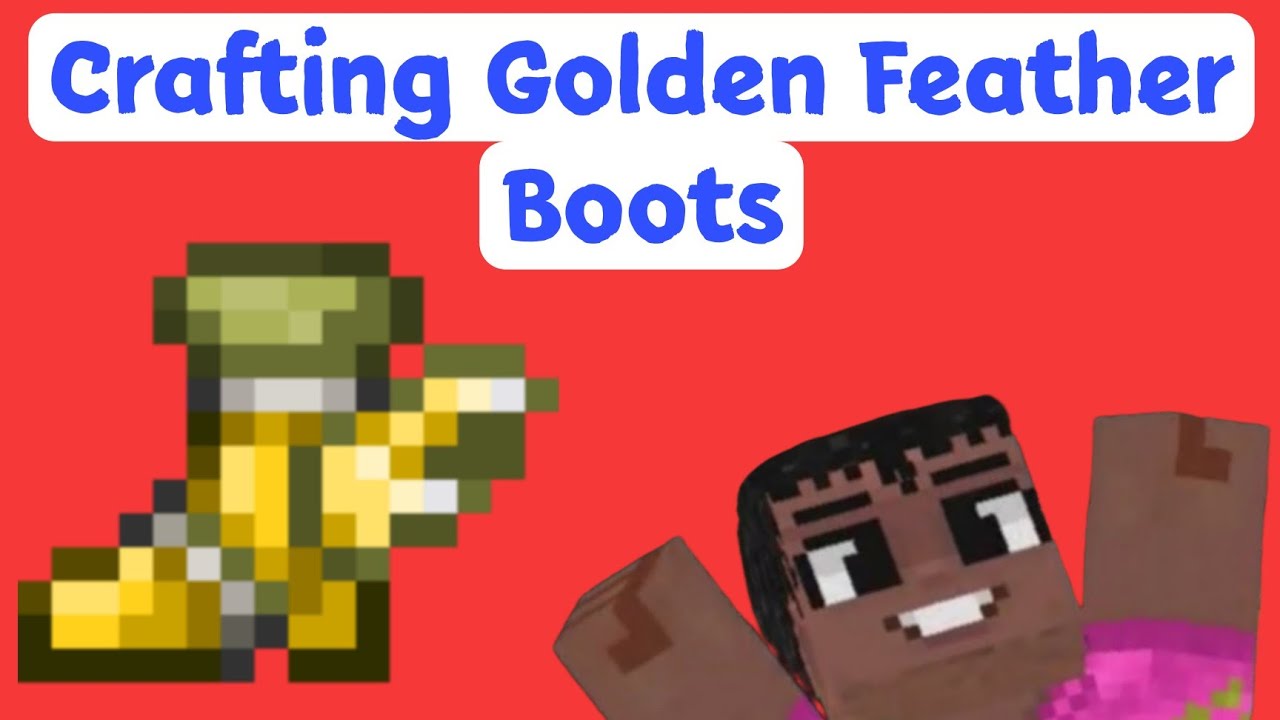 (CrafterMC) Crafting Golden Feather Boots - YouTube