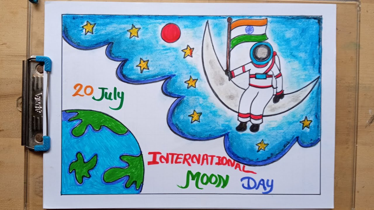 International Moon Day Poster Drawing #MoonDaySpecial, # ...