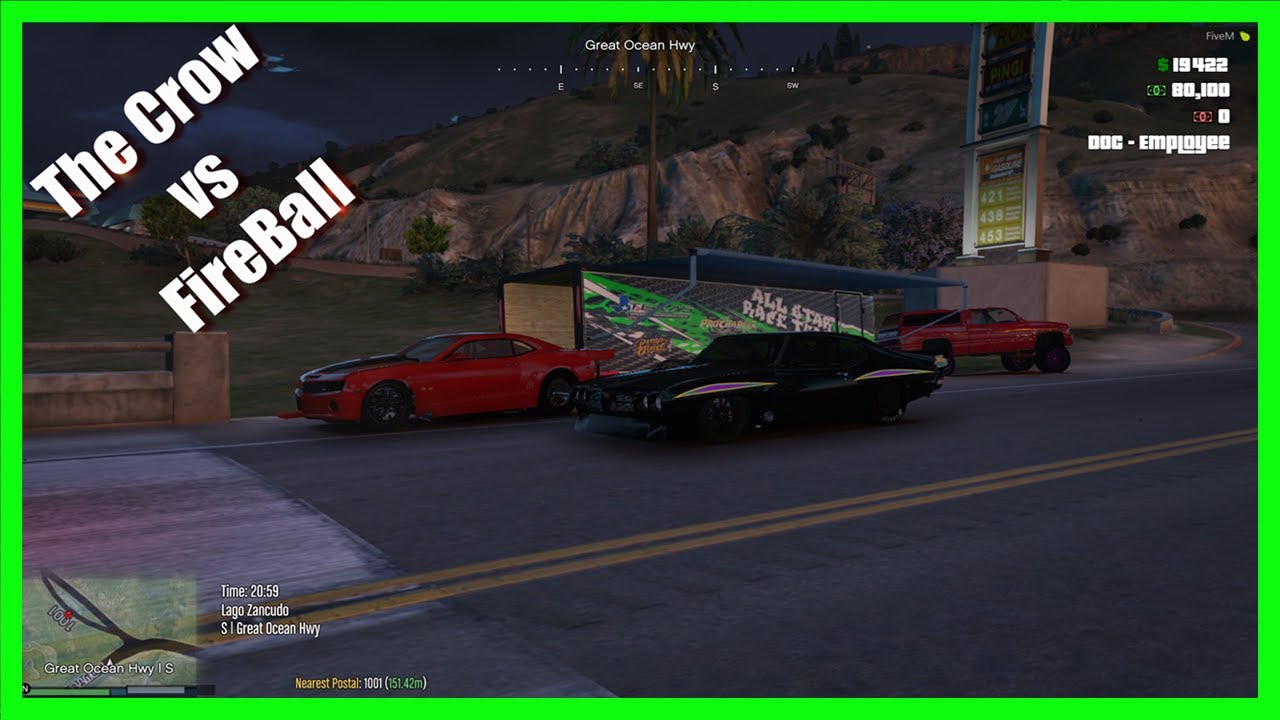 The Crow Catches FireBall Sleeping-Fivem - YouTube