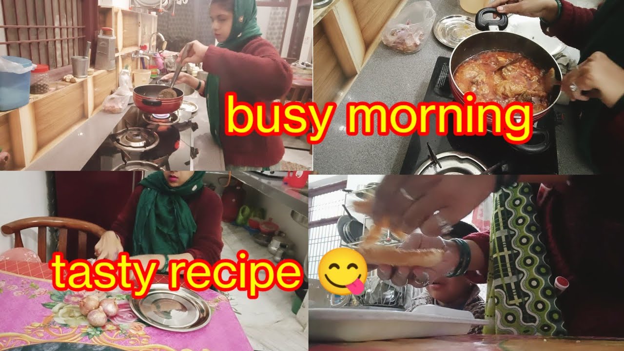 busy morning routine/cleaning/tasty recipe 😋 - YouTube