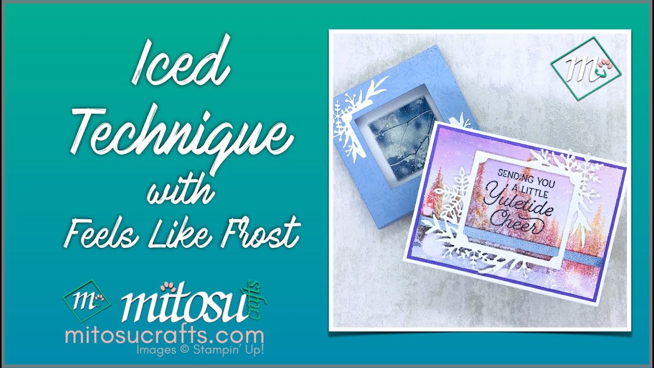 Iced Feels Like Frost Technique Card & Shadow Box Frame - YouTube