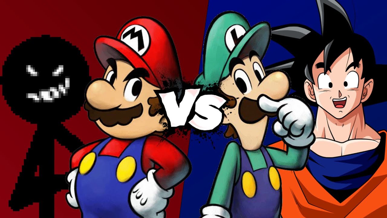 MUGEN Battle - Mario/Marshall vs Luigi/Goku - YouTube