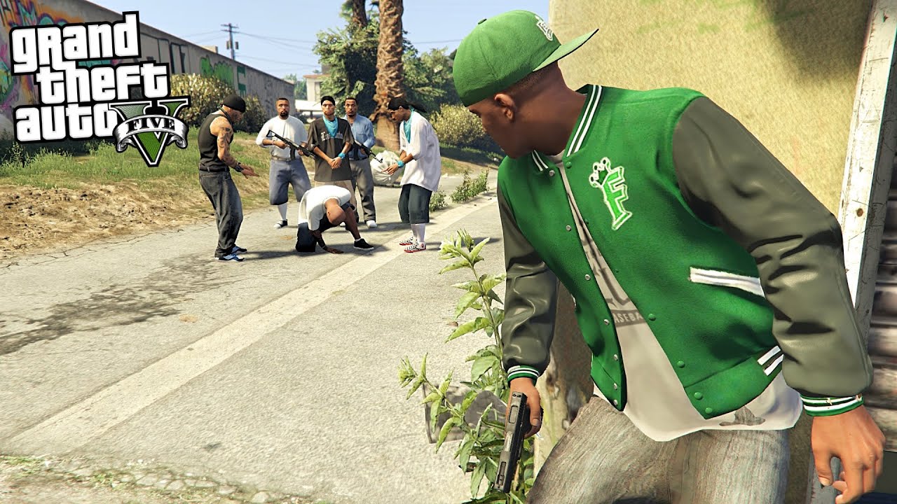 FRANKLIN SAVES FRIEND FROM LUCIA FROM GTA 6 BROTHER GANG IN GTA 5 ...