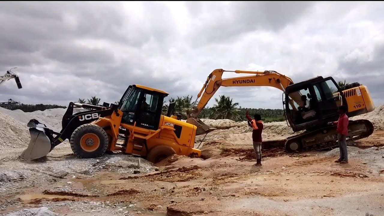 JCB 433c Hyundai 120 Hitachi JCB loader - YouTube