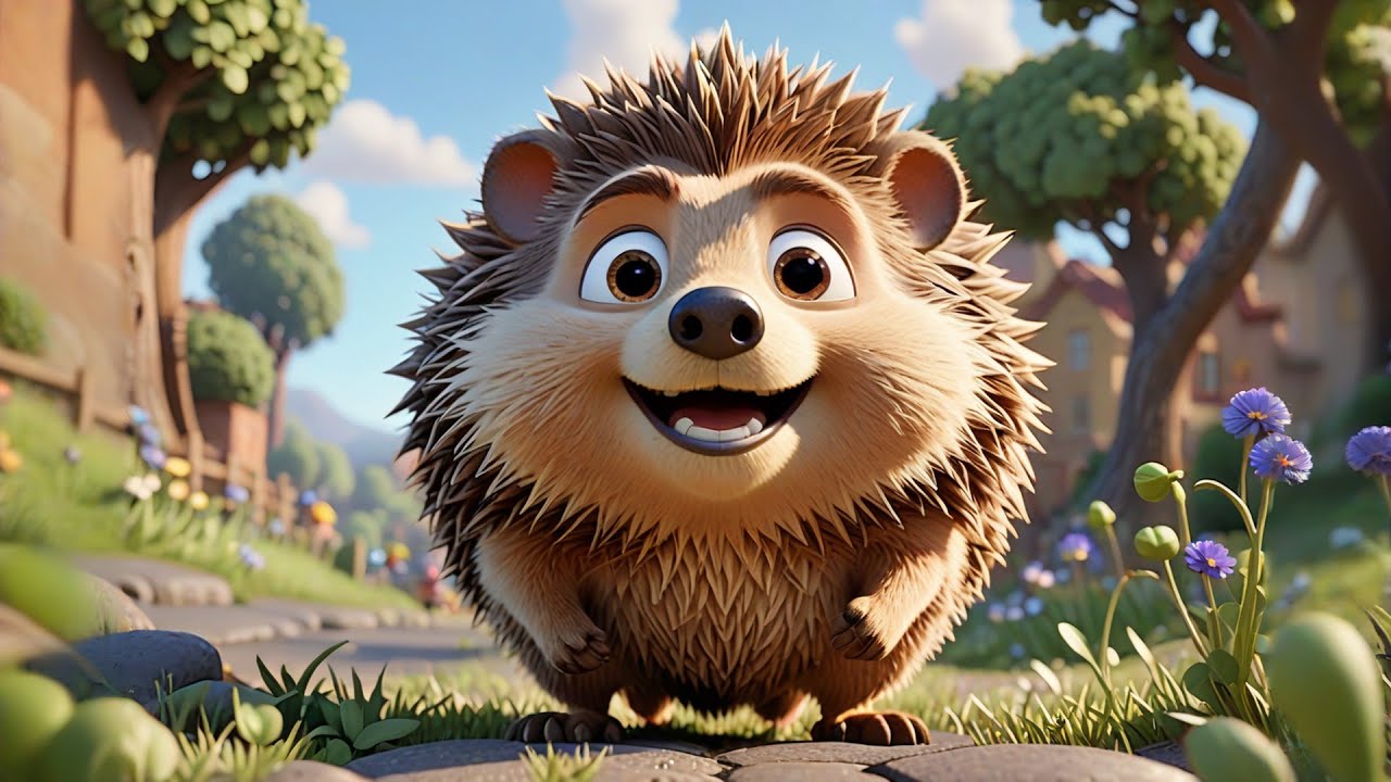 Four Happy Hedgehogs Roll Down Hills | Fun Nursery Rhyme for Kids ...